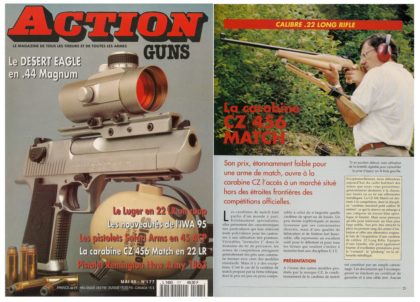 Essai armes | carabine CZ 456 Match / Calibre .22 Long Rifle